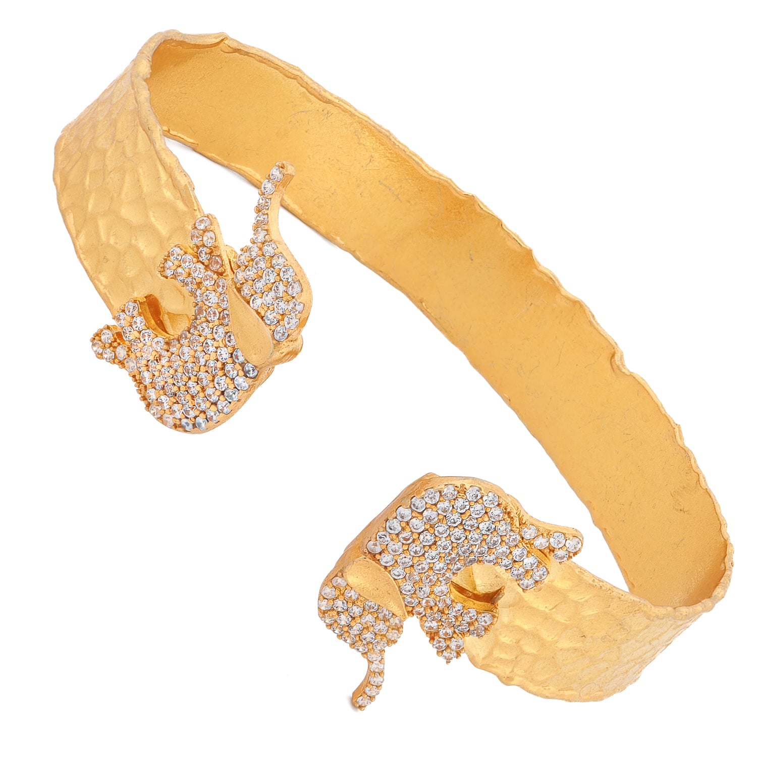 Guardian Diamond Elephant Gold Cuff Bracelet – EBRU JEWELRY